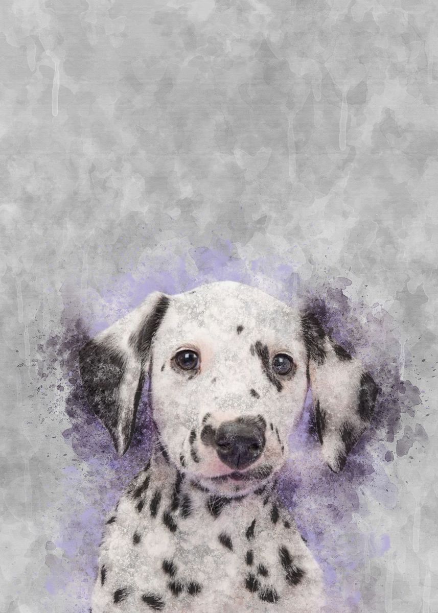 'Dalmatian Puppy' Poster by Olivia Emma | Displate