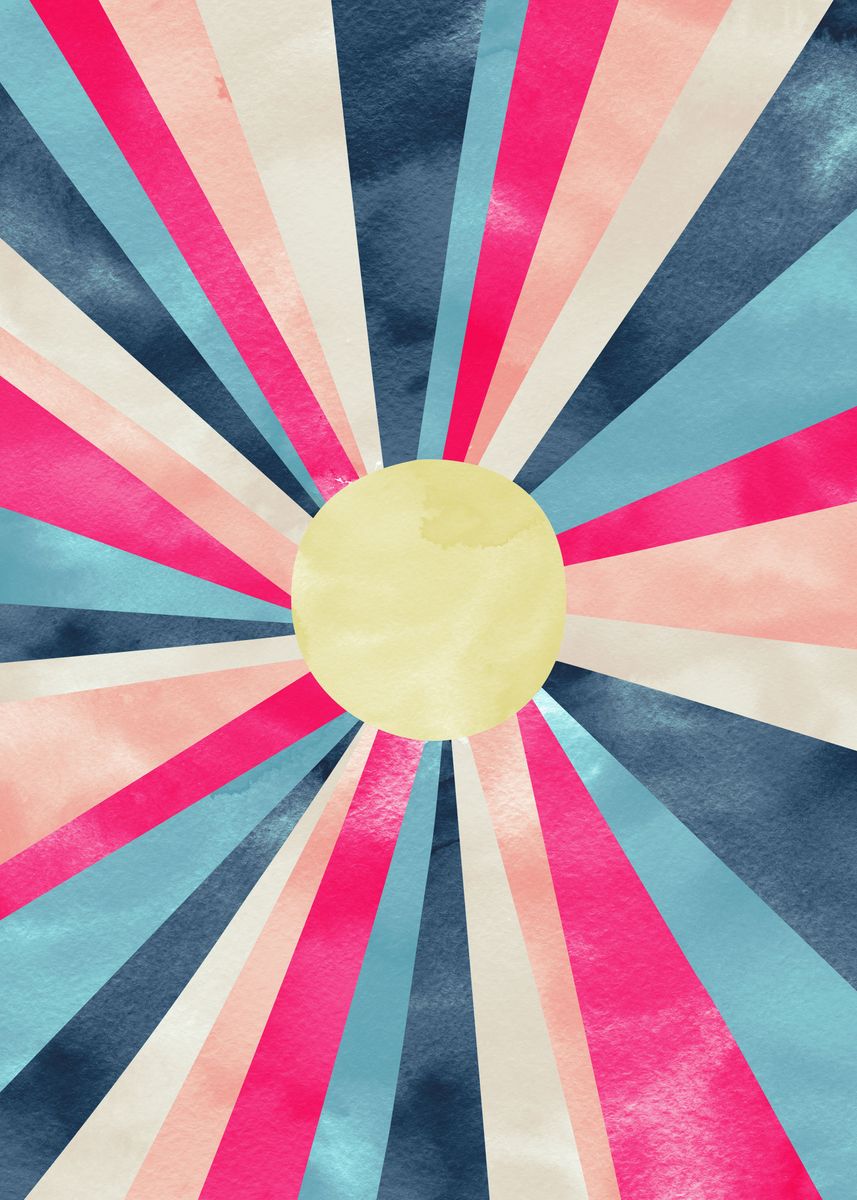 'Ray of Sunshine' Poster, picture, metal print, paint by LYKBD | Displate