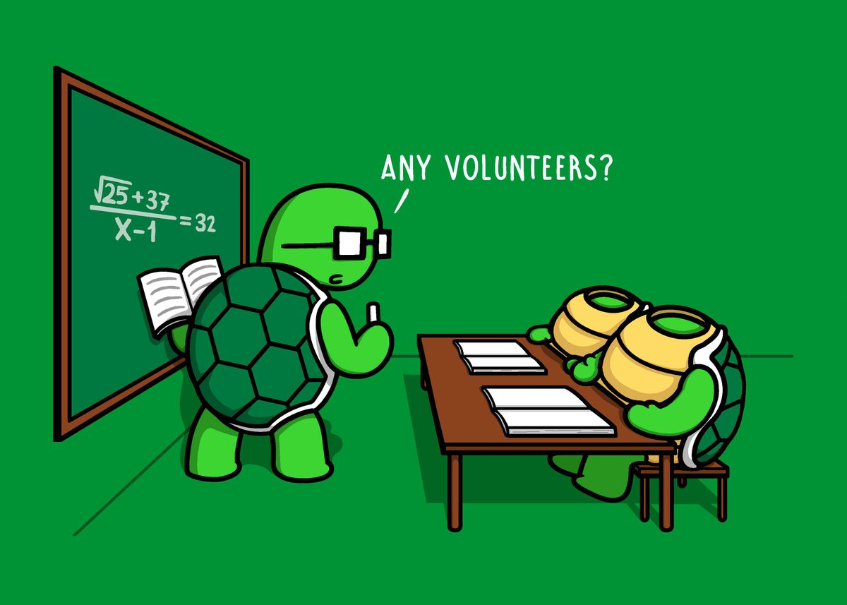 'Turtle School' Poster by Rafael Jurado Castillo | Displate