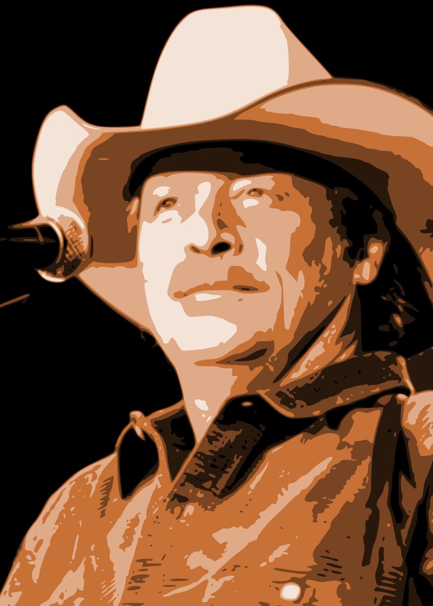'Alan Jackson' Poster, picture, metal print, paint by Josh B | Displate