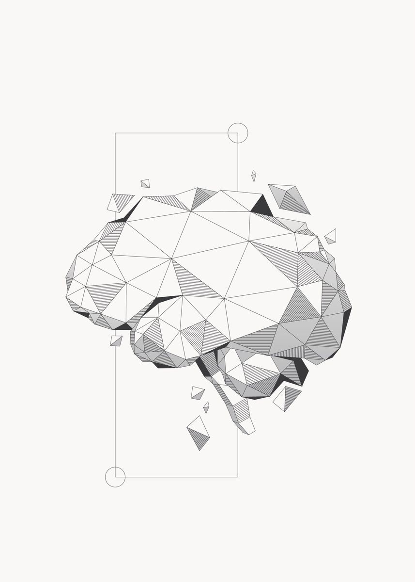 'Brain Grey' Poster, picture, metal print, paint by Taymoor Ilyas ...