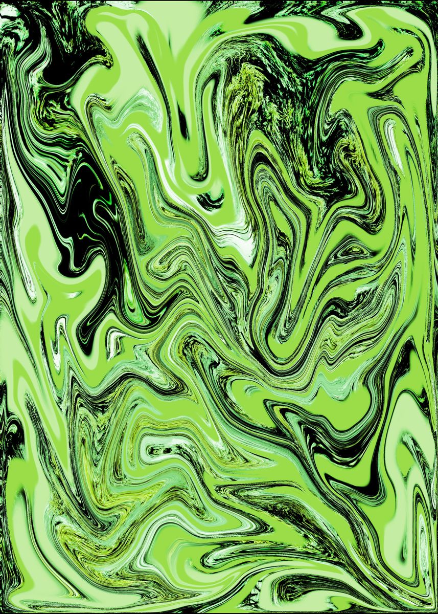 'Neon Green' Poster, picture, metal print, paint by Ricksstims | Displate