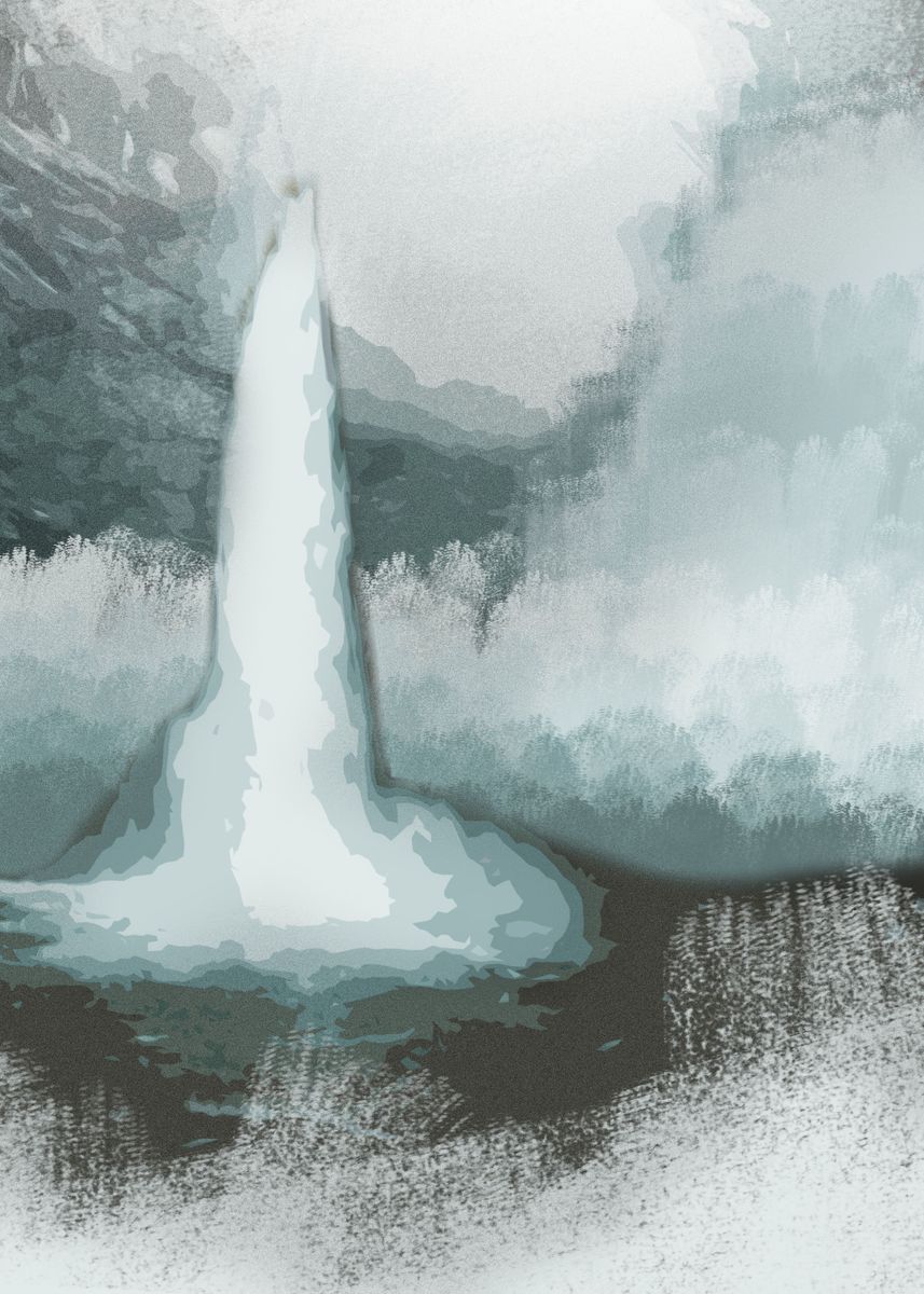 'Abstract Ice Painting' Poster by Parker Wallin | Displate