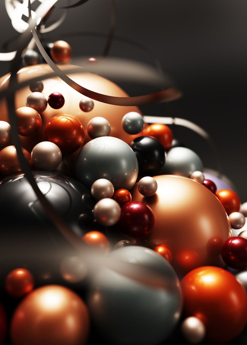 'Christmas ball riot' Poster, picture, metal print, paint by Aivaras ...