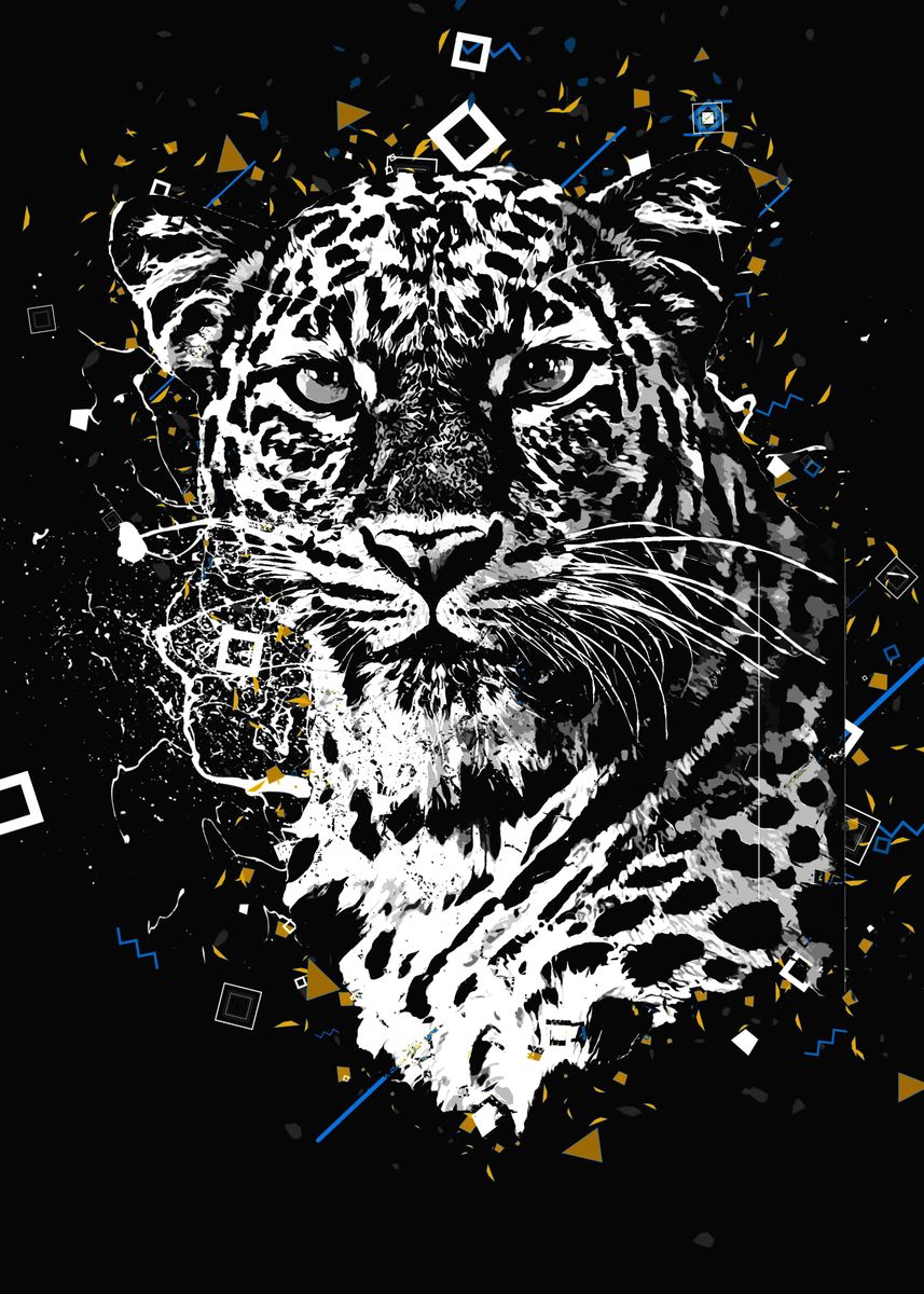 'Leopard Splatter' Poster, picture, metal print, paint by Best ...