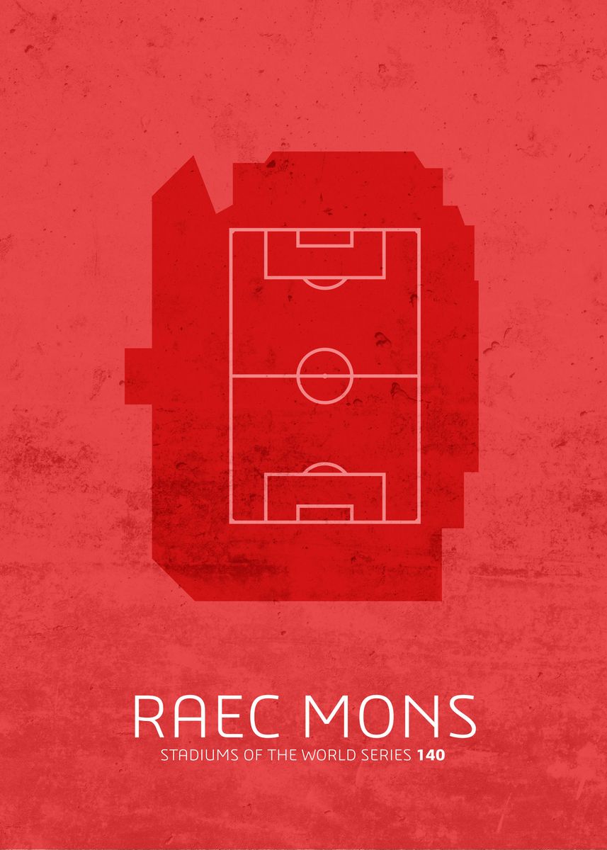'Raec Mons Stadium Football' Poster, picture, metal print, paint by ...
