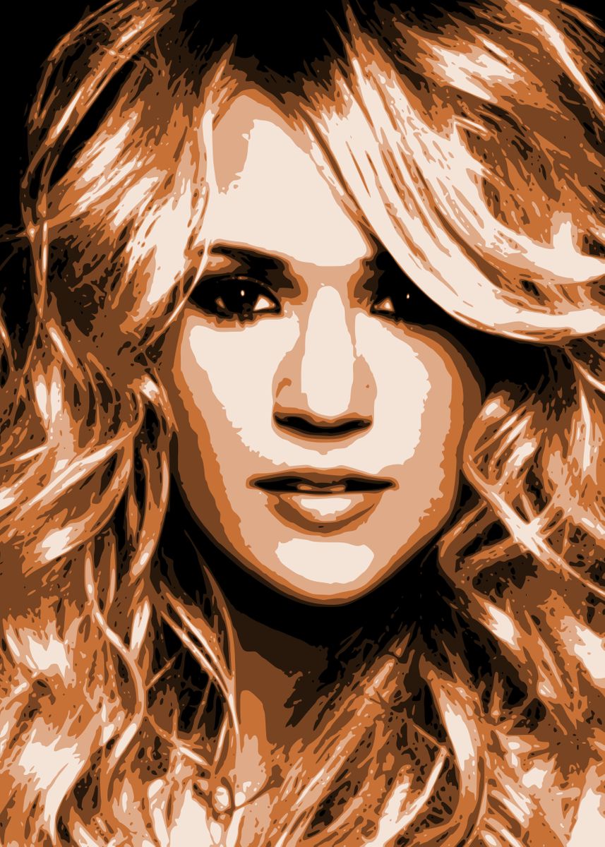 'Carrie Underwood' Poster, picture, metal print, paint by Josh B | Displate