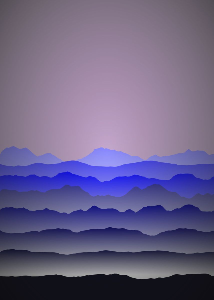 'Color Mountains' Poster by Iurii Vlasenko | Displate