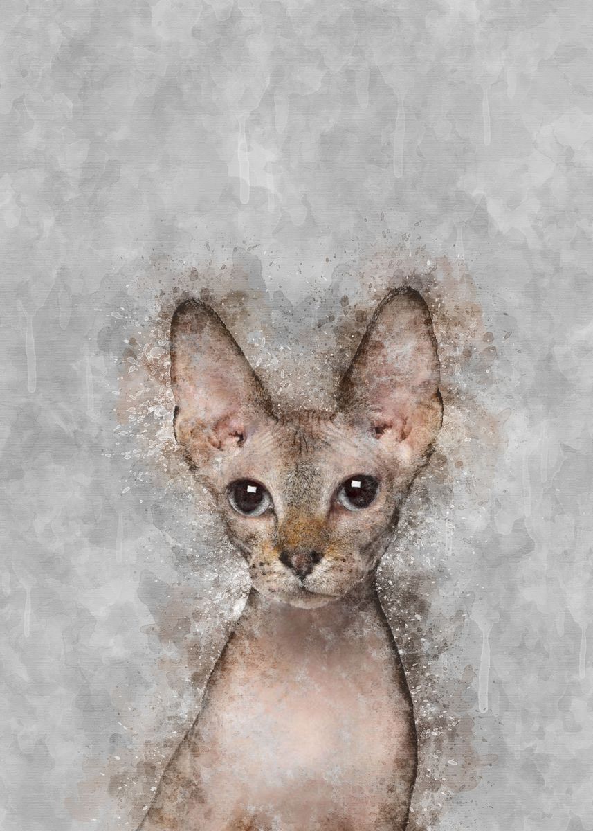 'Sphynx' Poster, picture, metal print, paint by Olivia Emma | Displate