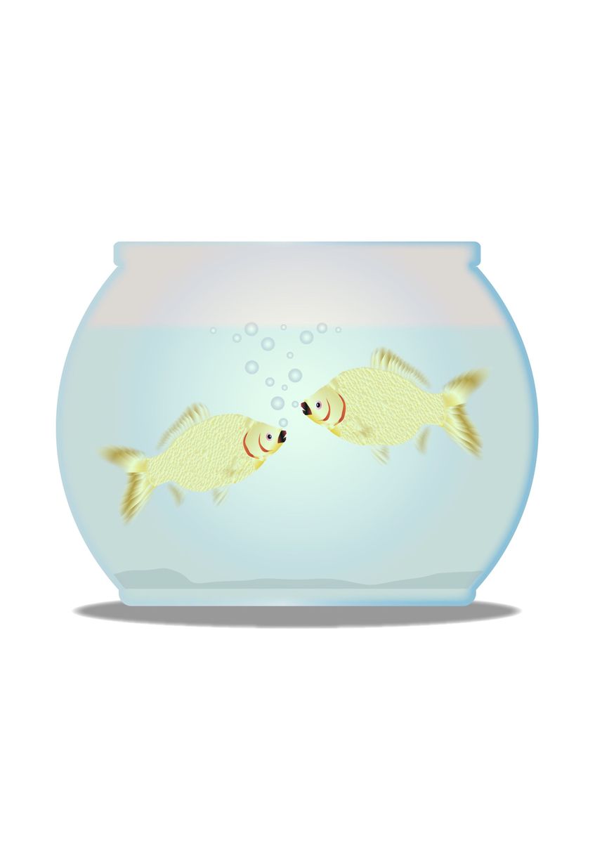 'Pet Goldfish Bowl' Poster by HomeStead Digital | Displate