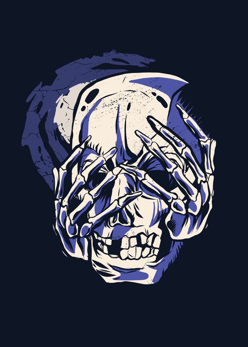 'Grieving skull' Poster by Markus Paeschke | Displate