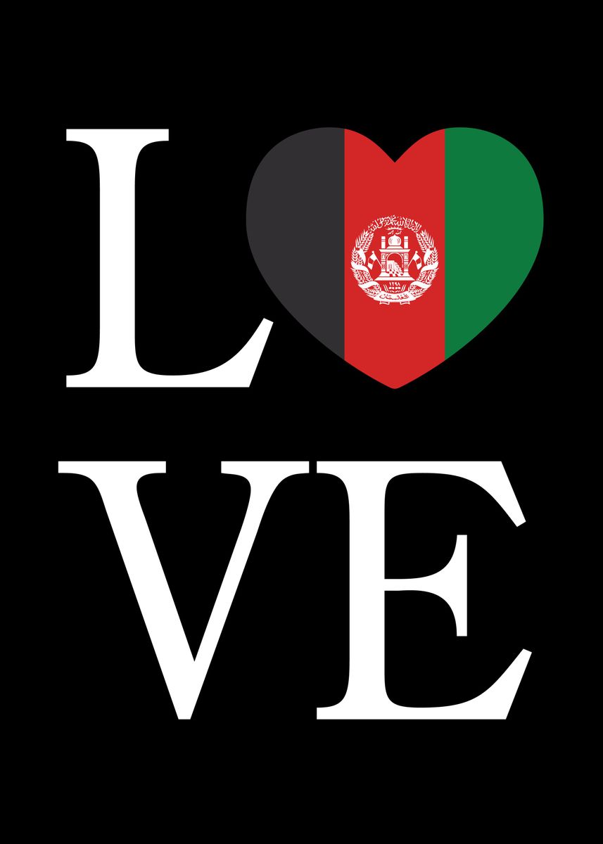 'Love Afghanistan' Poster, picture, metal print, paint by ...