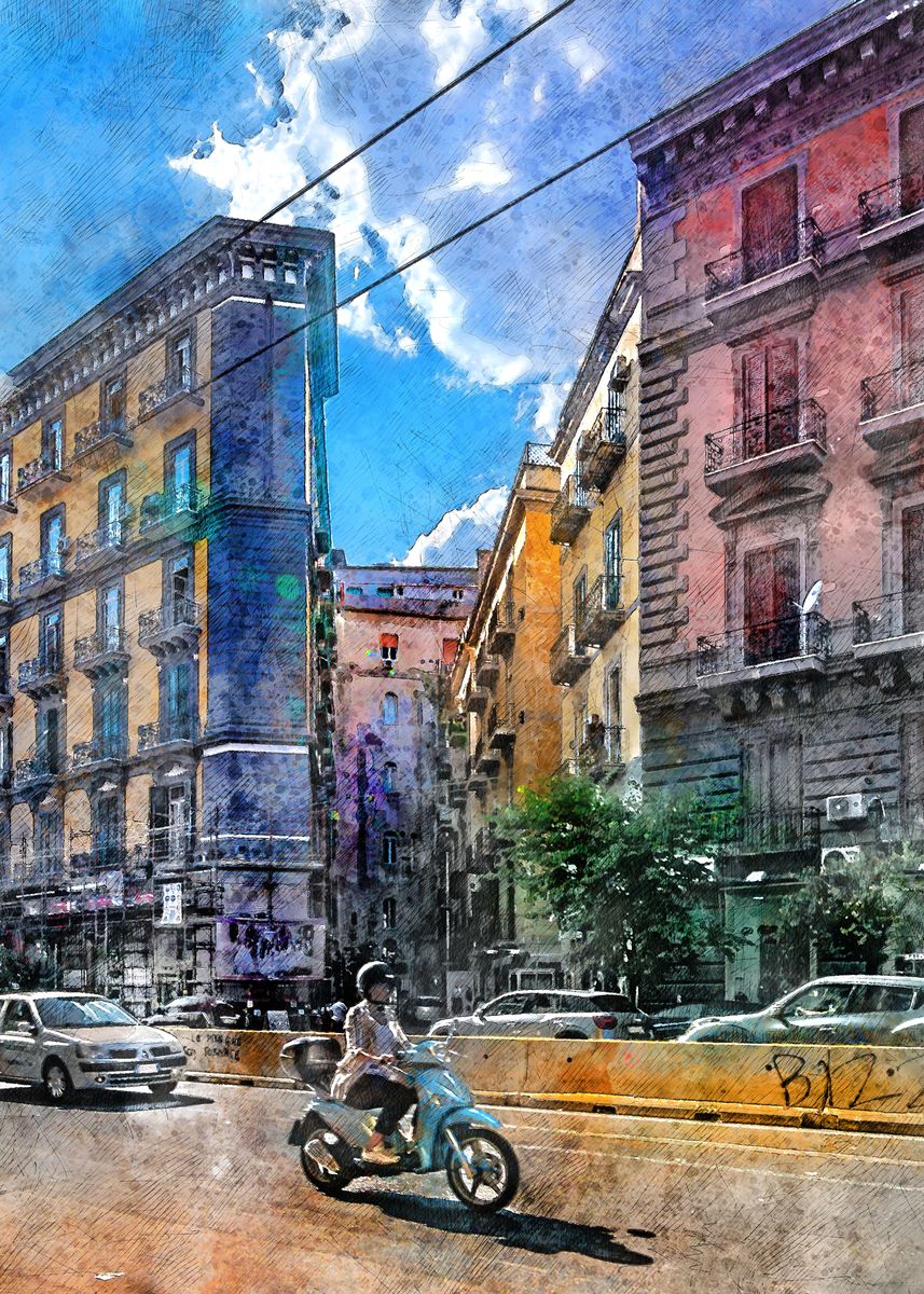 'Napoli Neapol city' Poster by JBJart Justyna Jaszke | Displate
