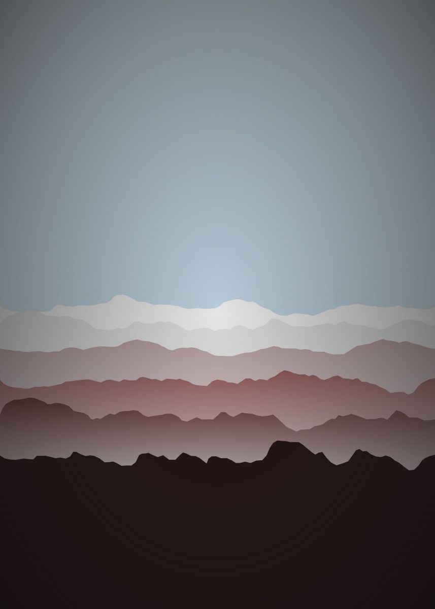 'Color Mountains' Poster, picture, metal print, paint by Iurii Vlasenko ...