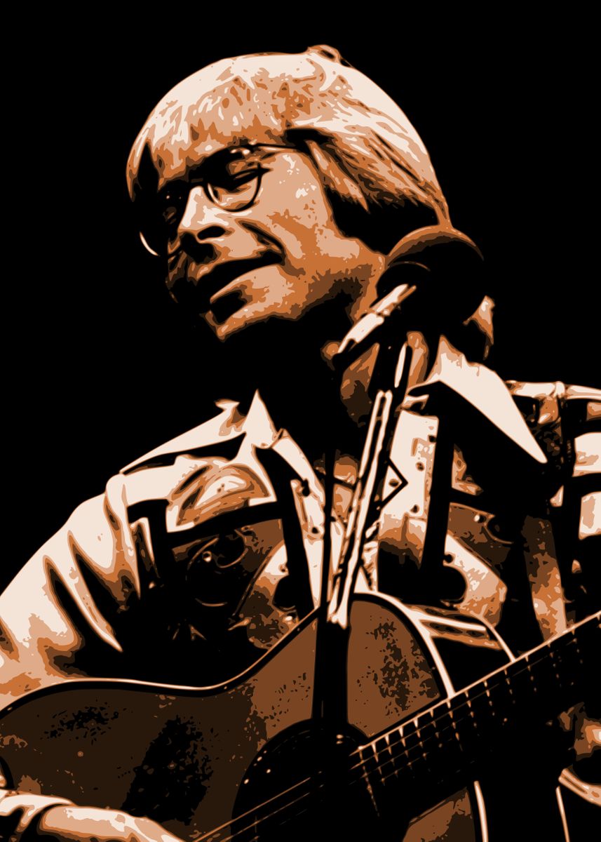 'John Denver' Poster, picture, metal print, paint by Josh B | Displate