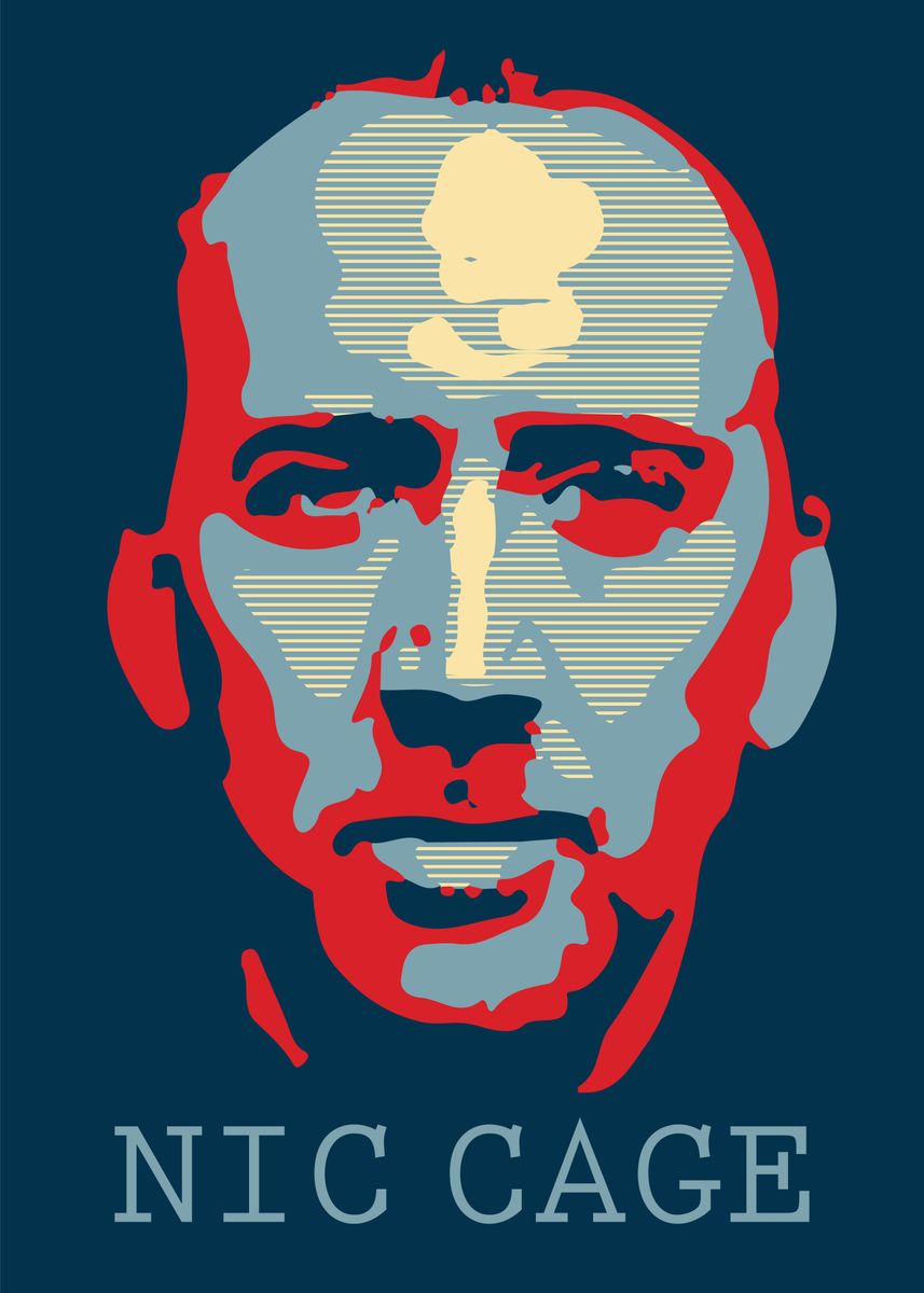 'Nicolas Cage' Poster, picture, metal print, paint by Yanz Studio ...