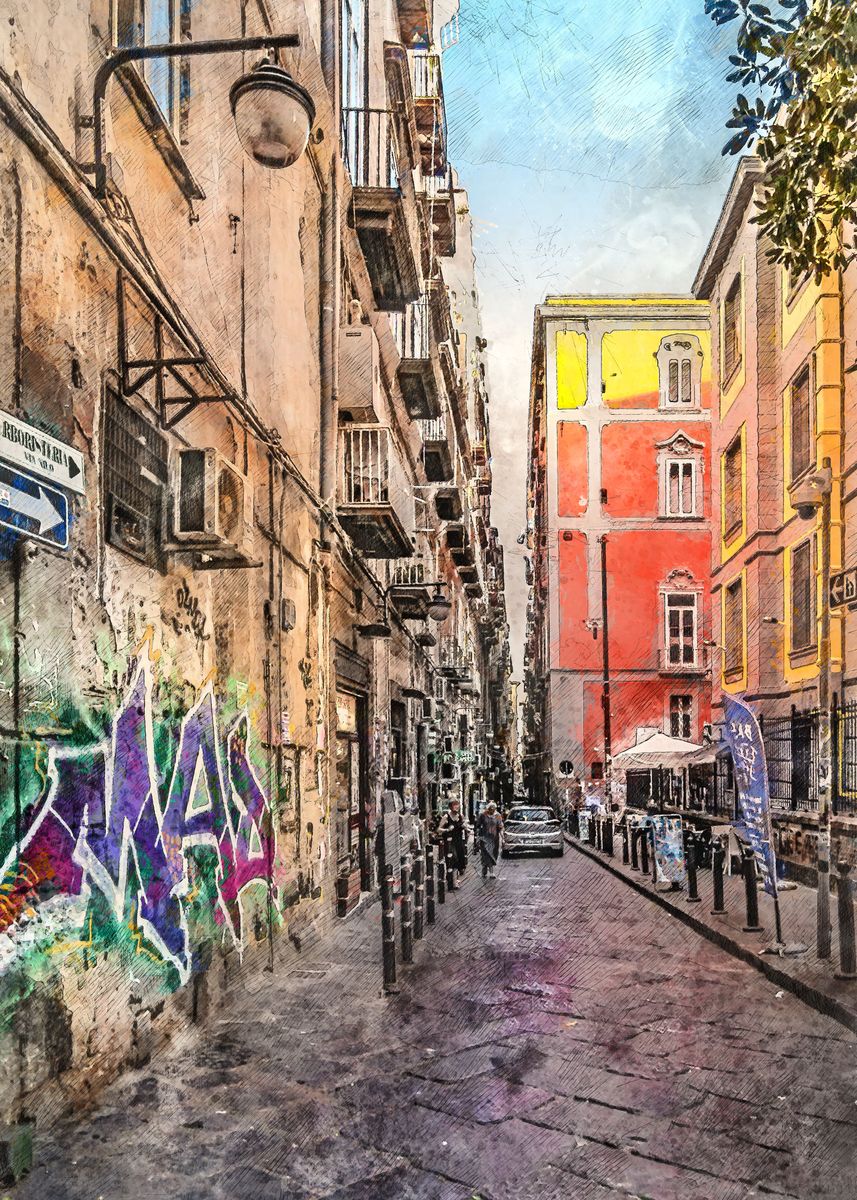 'Napoli Neapol city' Poster by JBJart Justyna Jaszke | Displate