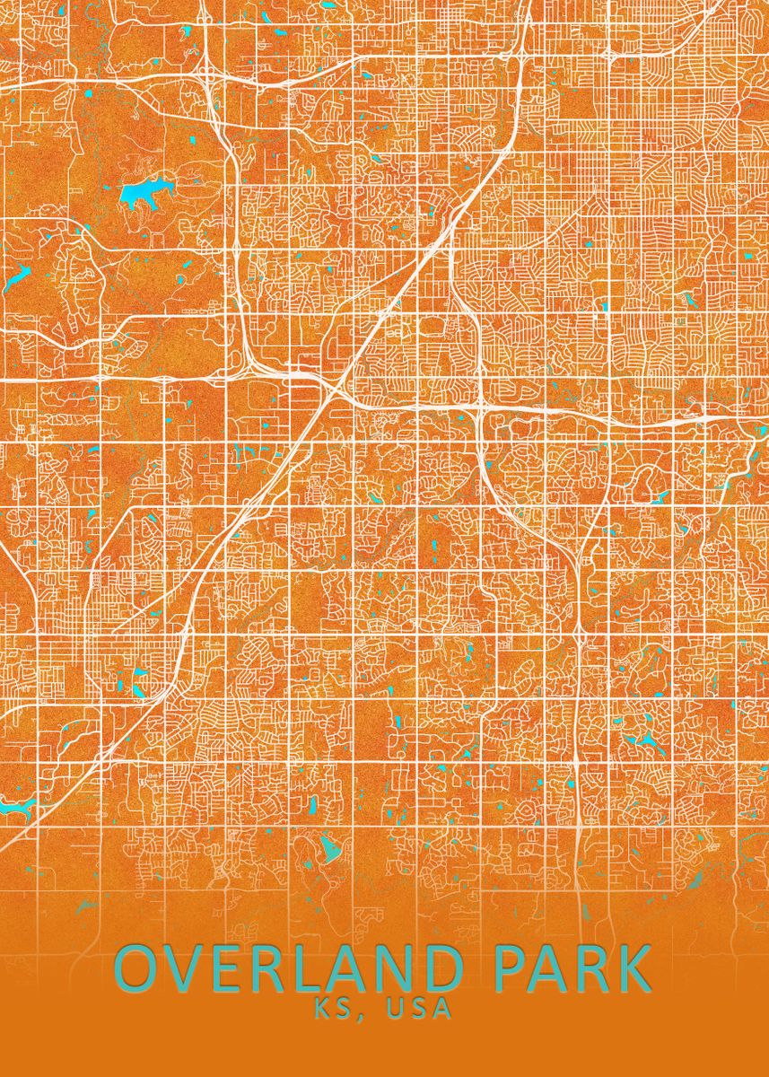 'Overland Park KS USA City ' Poster, picture, metal print, paint by ...