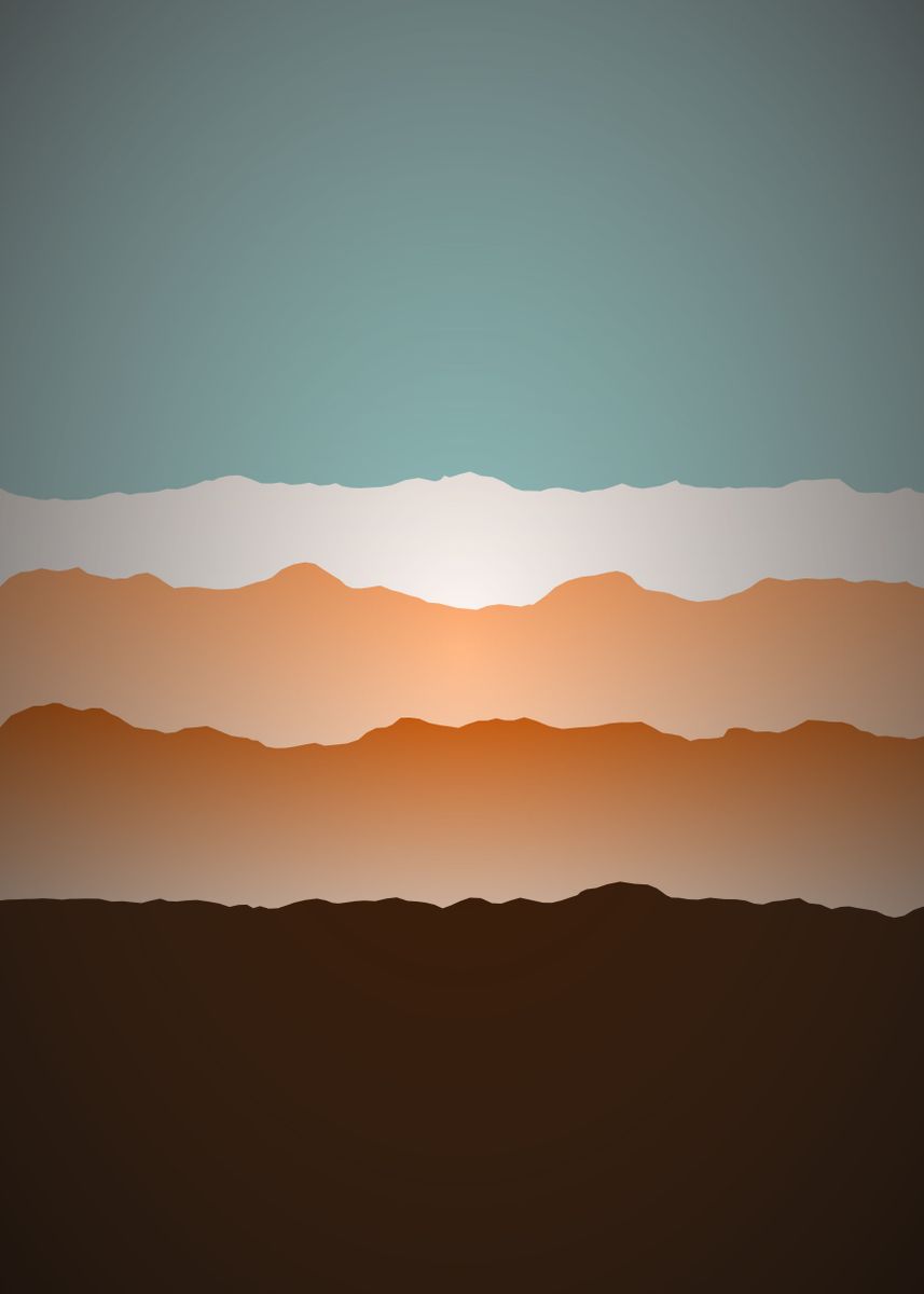 'Color Mountains' Poster by Iurii Vlasenko | Displate