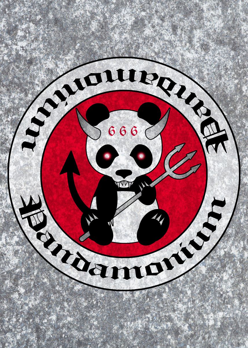 'Pandamonium' Poster, picture, metal print, paint by Anaideia | Displate