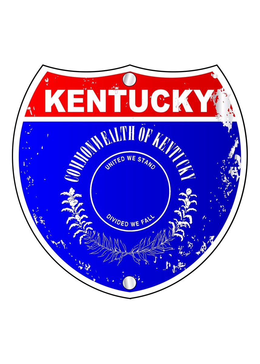'Kentucky Interstate Sign' Poster, picture, metal print, paint by ...