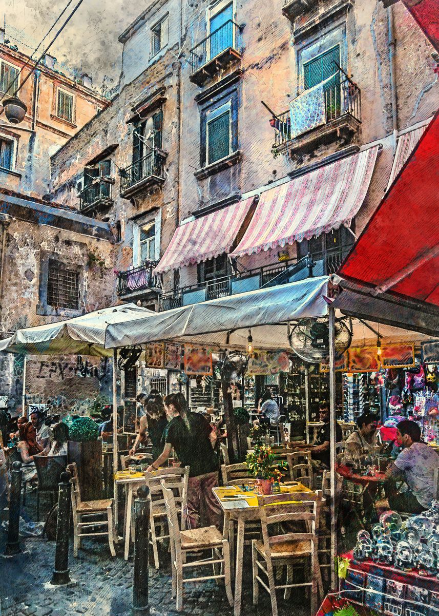 'Napoli Neapol city' Poster by JBJart Justyna Jaszke | Displate