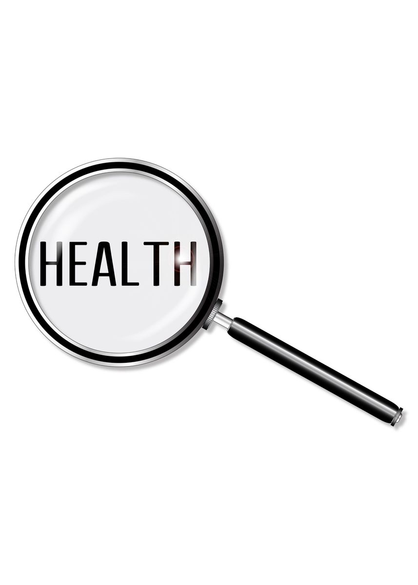 'Health Magnifying Glass' Poster, picture, metal print, paint by ...