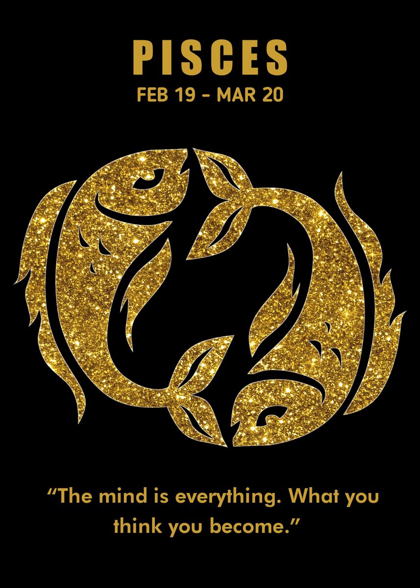'Zodiac Pisces Sign' Poster, picture, metal print, paint by Miracle ...