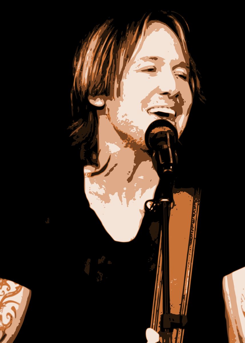 'Keith Urban' Poster, picture, metal print, paint by Josh B | Displate