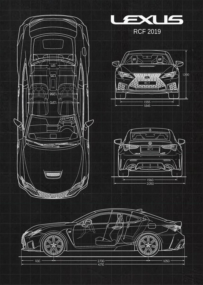 'LEXUS RCF 2019' Poster, picture, metal print, paint by DAVID CARL ...