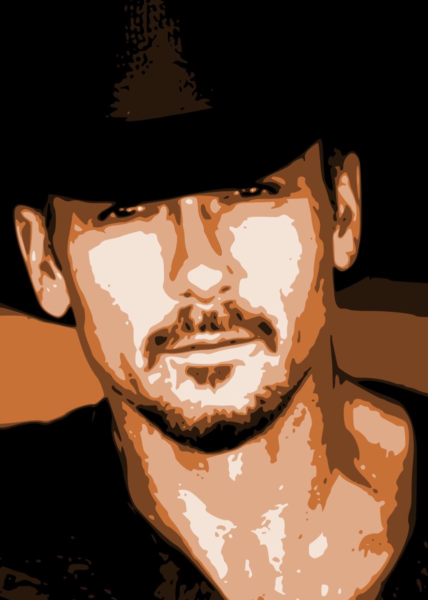 'Tim Mcgraw' Poster, picture, metal print, paint by Josh B | Displate