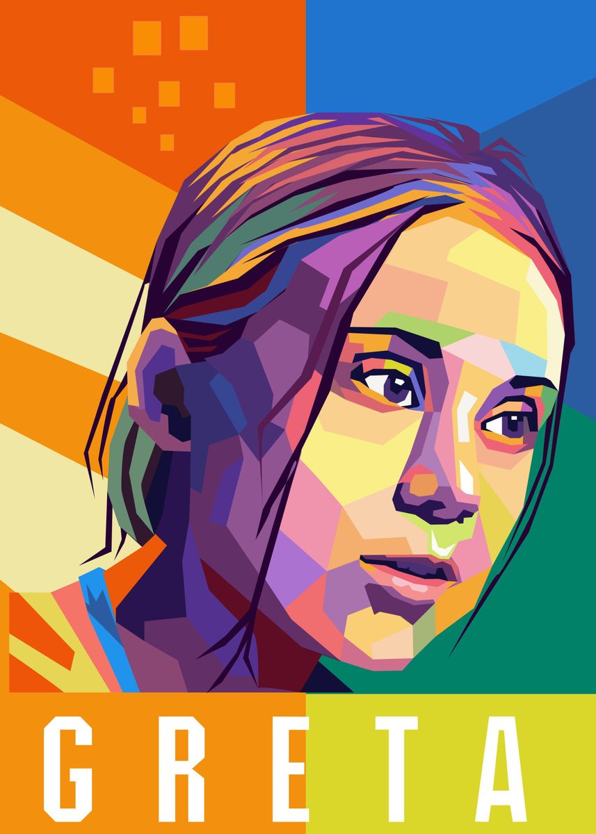 'greta thunberg' Poster, picture, metal print, paint by setiyadi ...