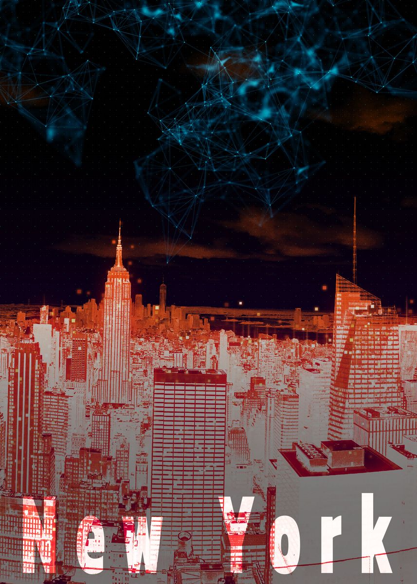 'New York Artwork' Poster, picture, metal print, paint by Tim Plath ...