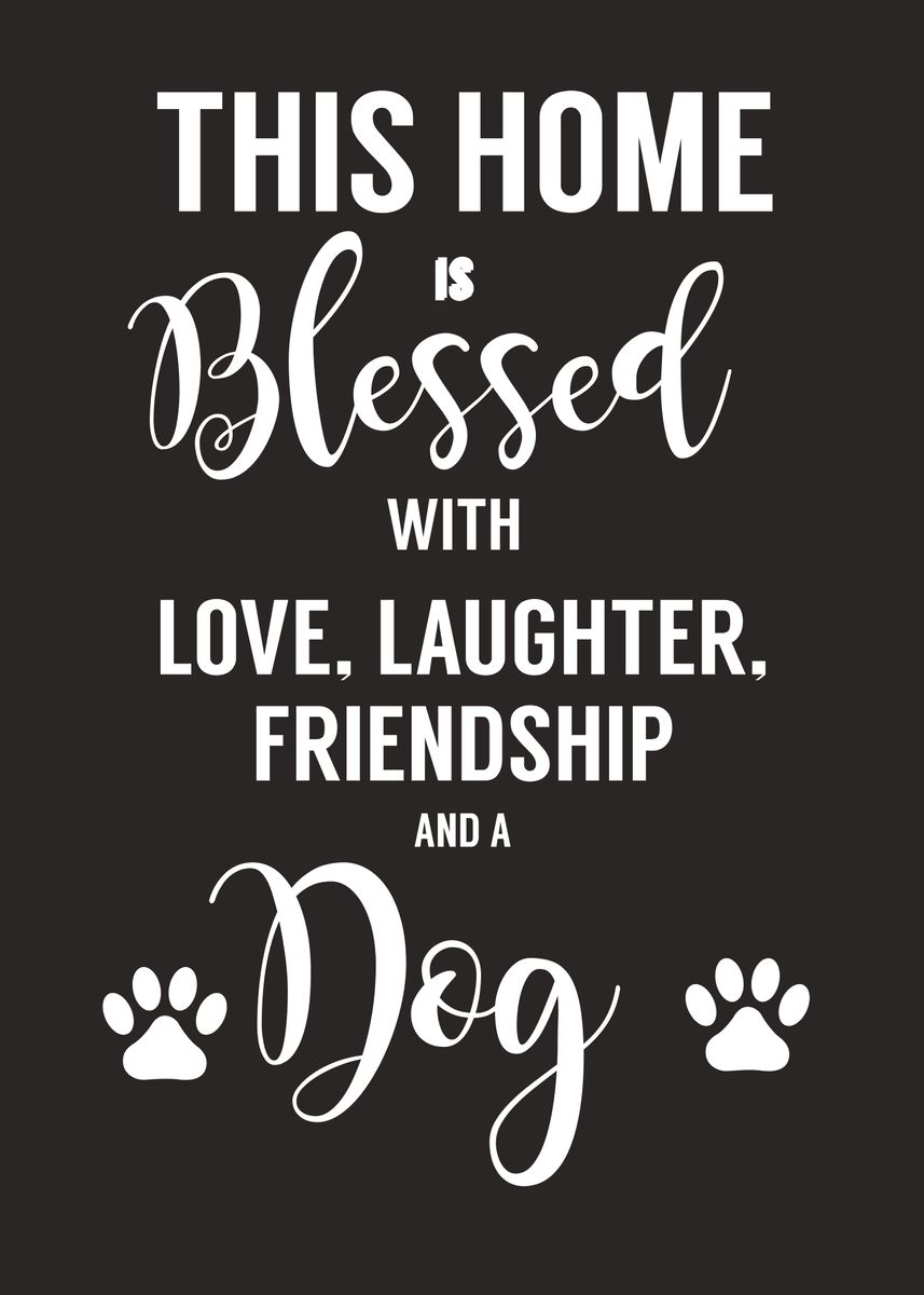'This home is blessed with ' Poster, picture, metal print, paint by ...