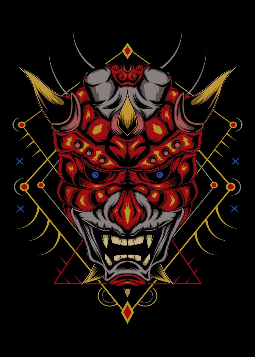'devil vector illustration' Poster, picture, metal print, paint by ...