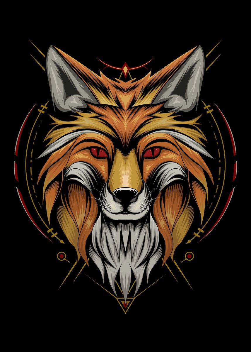 'vector fox logo' Poster by Agora std | Displate