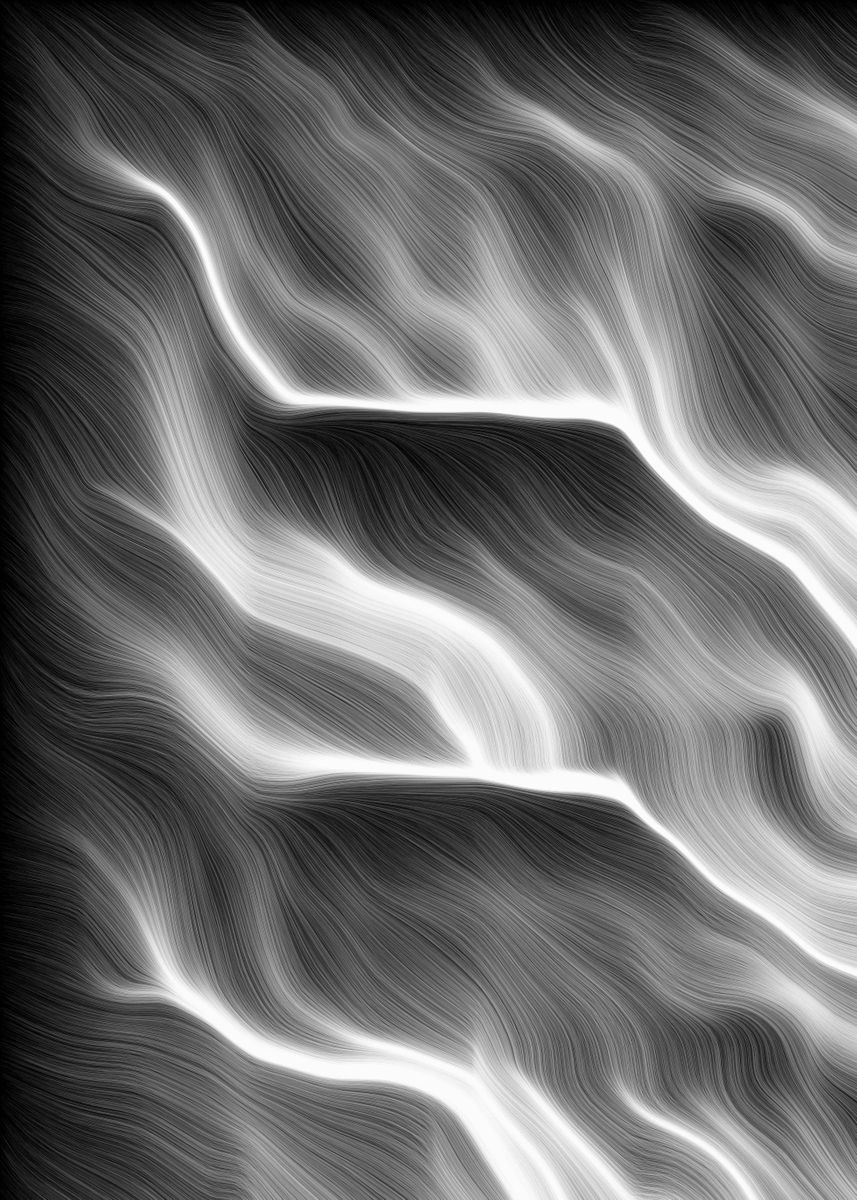 'Perlin Waves' Poster, picture, metal print, paint by Iurii Vlasenko ...
