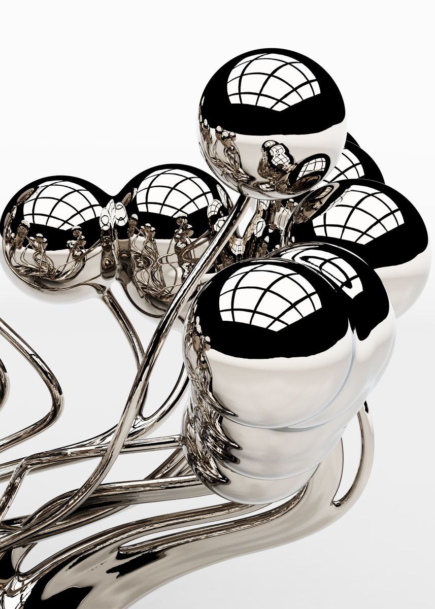 'Polished metal sculpture' Poster, picture, metal print, paint by ...