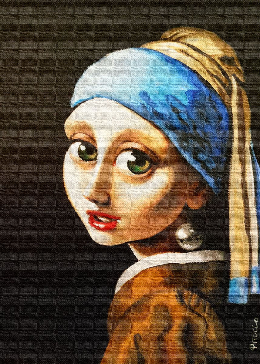 'Girl with a Pearl Earring' Poster, picture, metal print, paint by ...