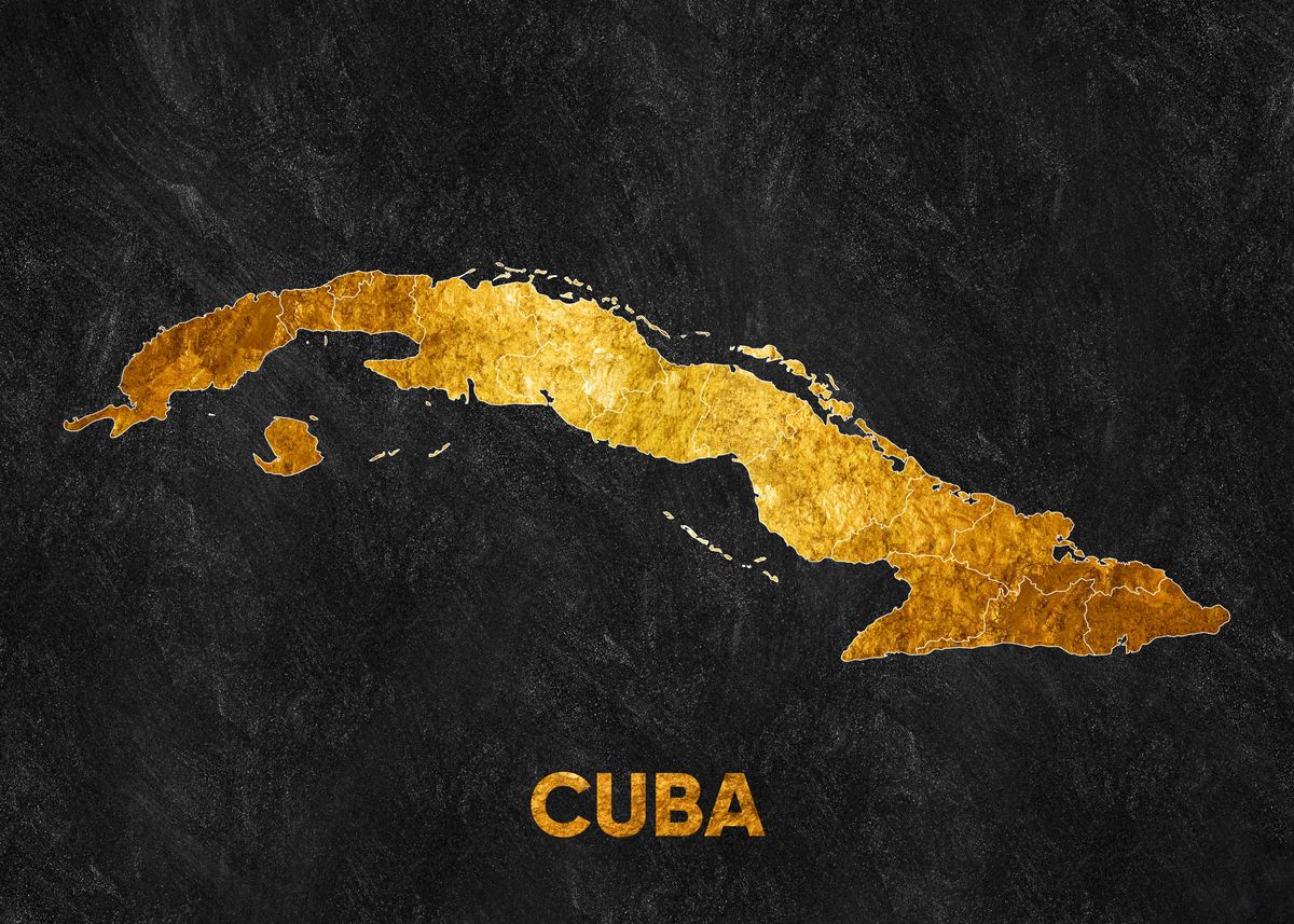 'cuba map' Poster by SplashDesign | Displate
