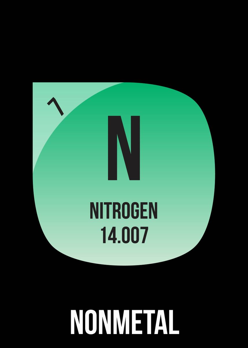 'Nitrogen' Poster, picture, metal print, paint by Zero Nine | Displate