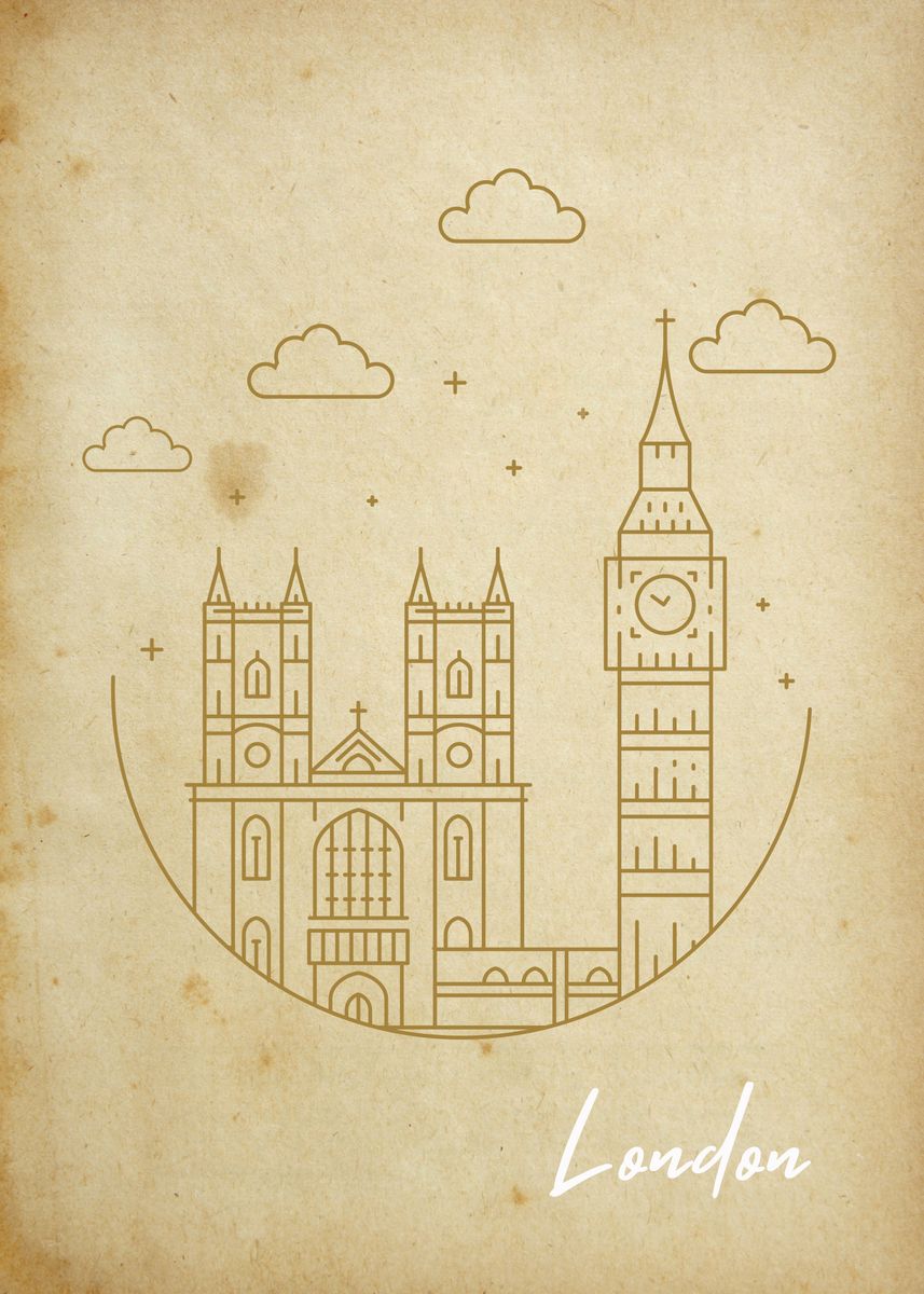 'london icon' Poster, picture, metal print, paint by dam art | Displate