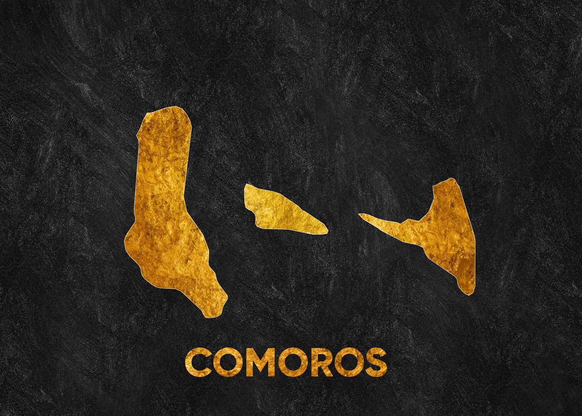 'comoros map' Poster by SplashDesign | Displate