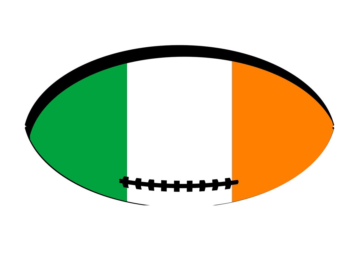'Irish Flag Rugby Ball' Poster by HomeStead Digital | Displate