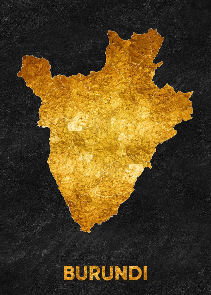'burundi map' Poster by SplashDesign | Displate