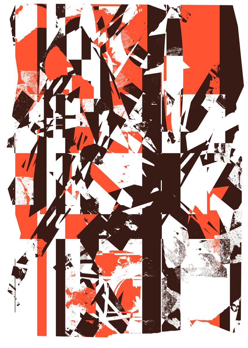 'Shattered Box T1 Orange' Poster, picture, metal print, paint by ...