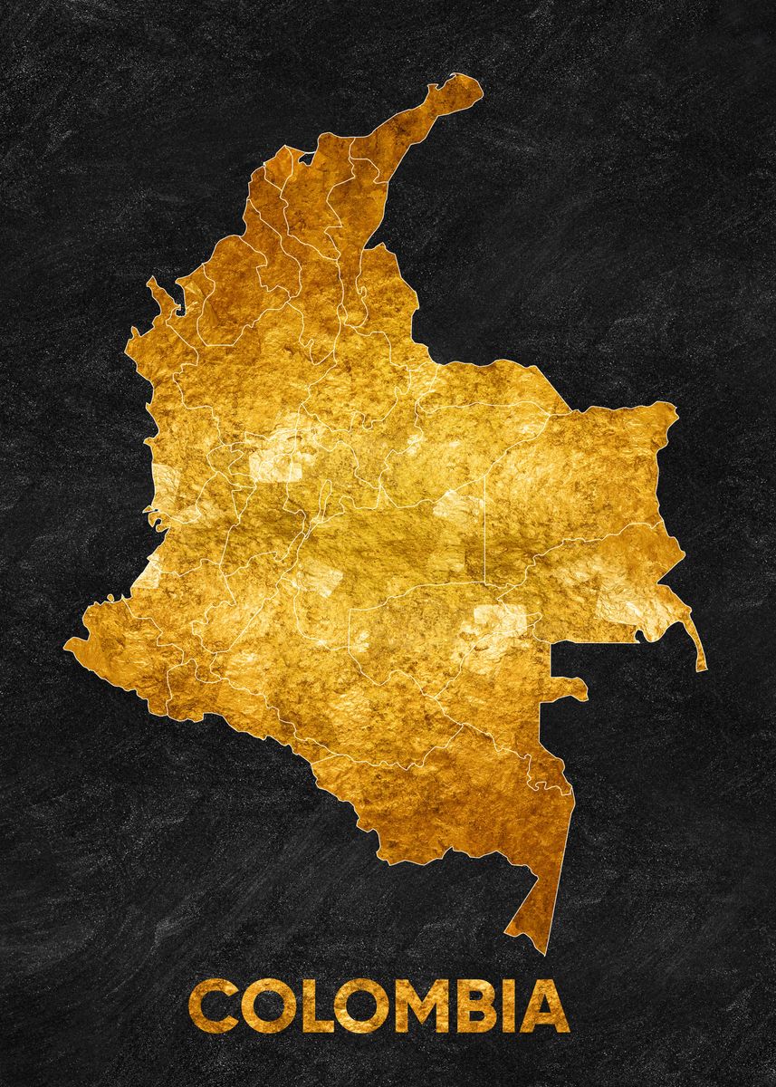 'colombia map' Poster, picture, metal print, paint by SplashDesign ...