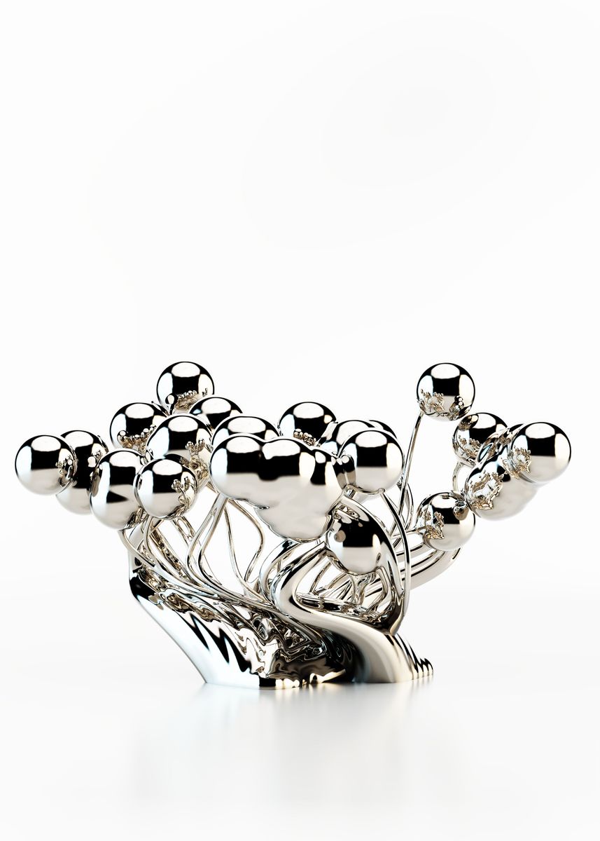 'Polished metal sculpture' Poster, picture, metal print, paint by ...
