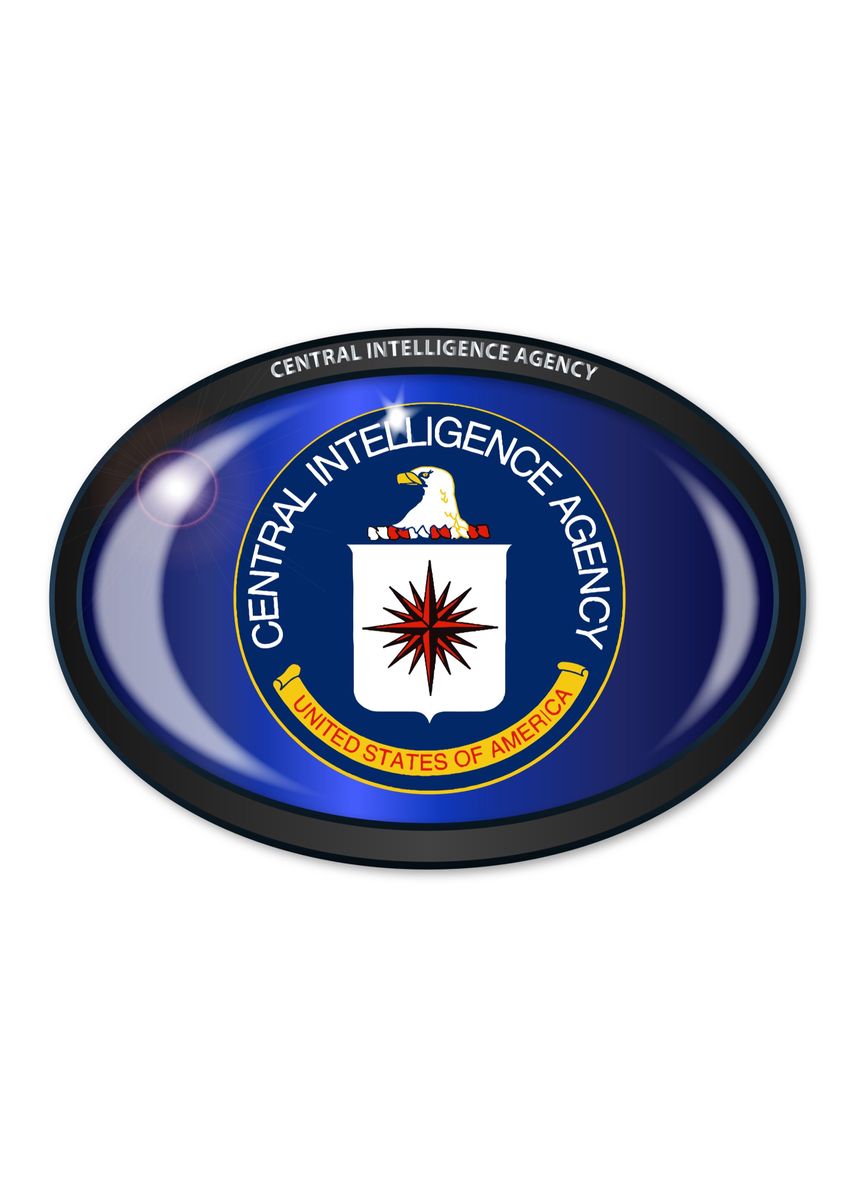 'CIA Flag Oval' Poster, picture, metal print, paint by HomeStead ...