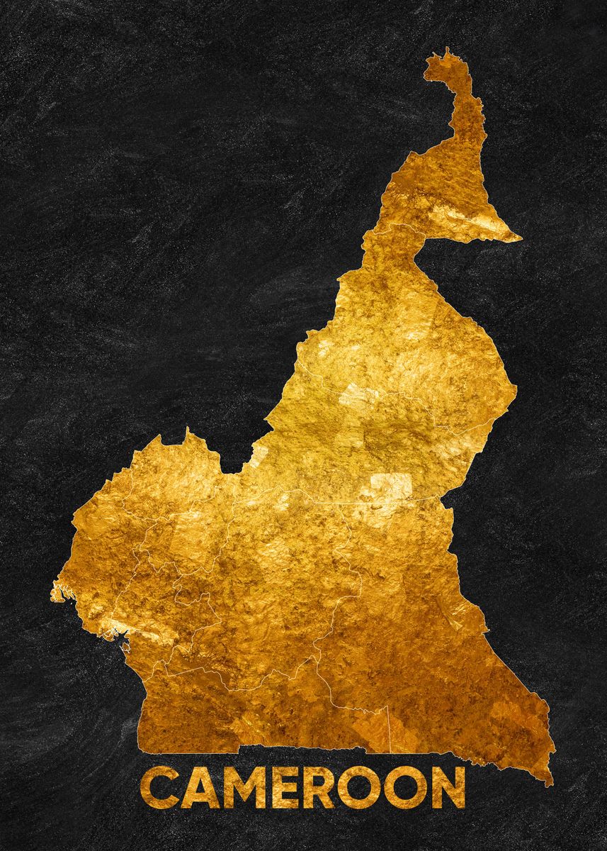 'cameroon map' Poster, picture, metal print, paint by SplashDesign ...